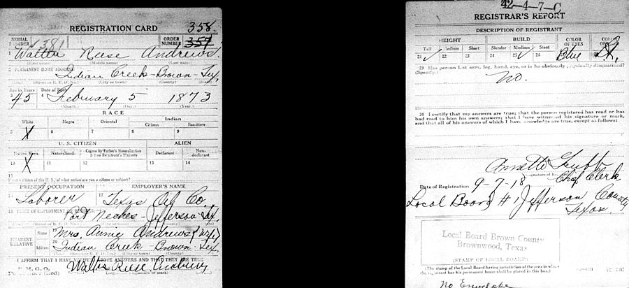 Nova Scotia Roots - ANDREWS, Walter Reese (447)