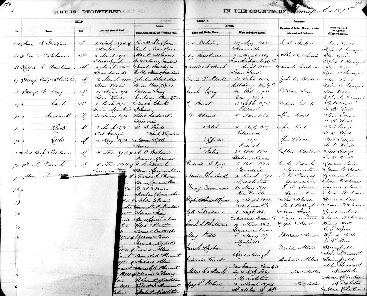 Nova Scotia Roots - BLAKESLEE, George Esty (58997)